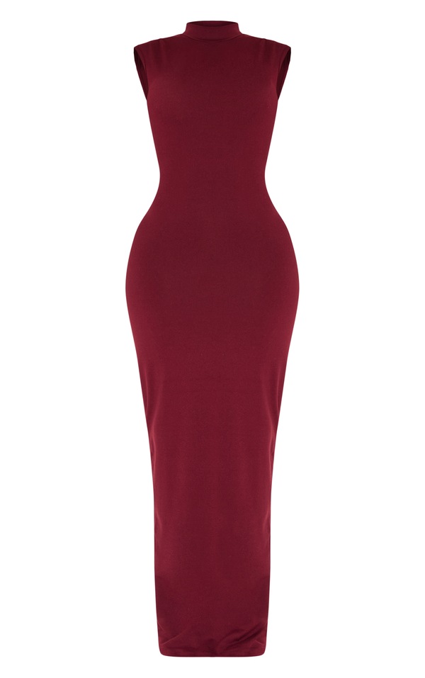 Shape Burgundy Sculpt Shoulder Bodycon Maxi Dress | Shape ...