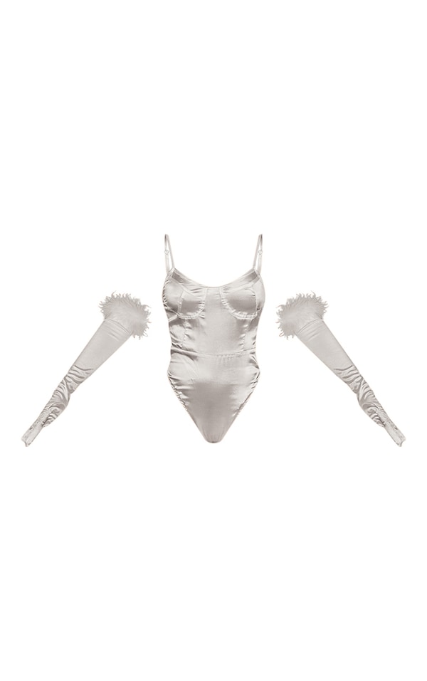 White Angel Bodysuit Costume 2 Piece Set | Accessories ...