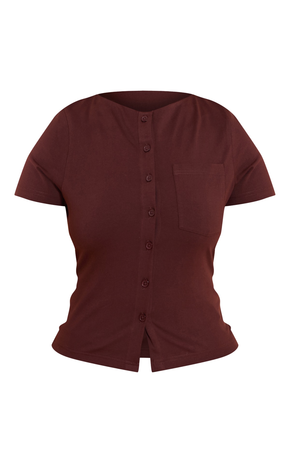 Shape Chocolate Boat Neck Front Pocket T-shirt | Shape | PLT USA