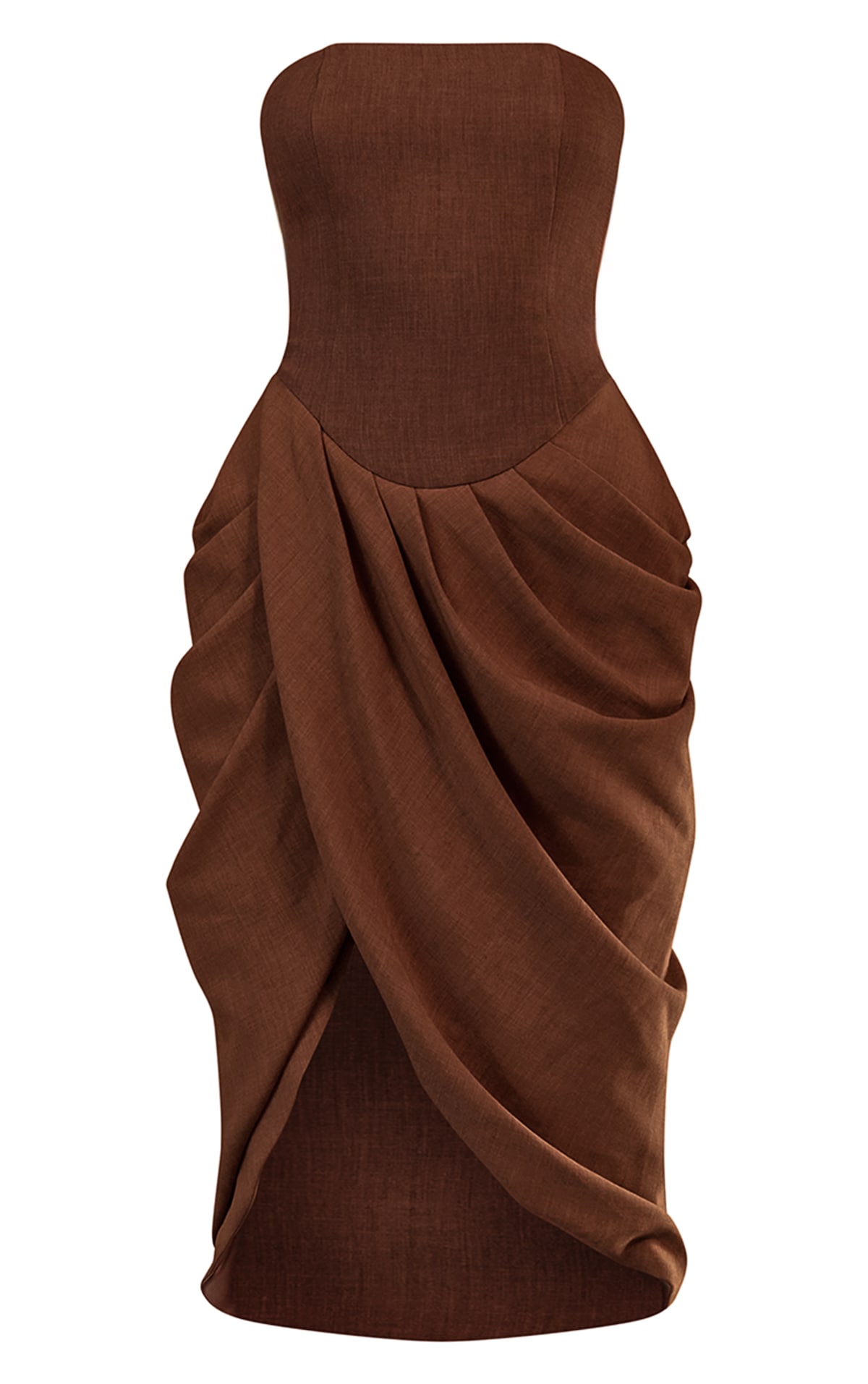 PLT Label Mocha Contrast Strapless Corset Dress | Dresses | PLT USA