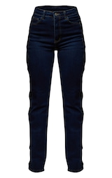 Indigo Cut Out Side Straight Leg Jean | Denim | PrettyLittleThing USA