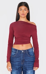 Women's Red Tops | Burgundy Tops | PrettyLittleThing