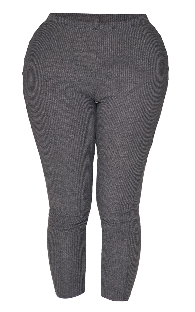 Shape Charcoal Marl Rib Leggings | Shape | PLT