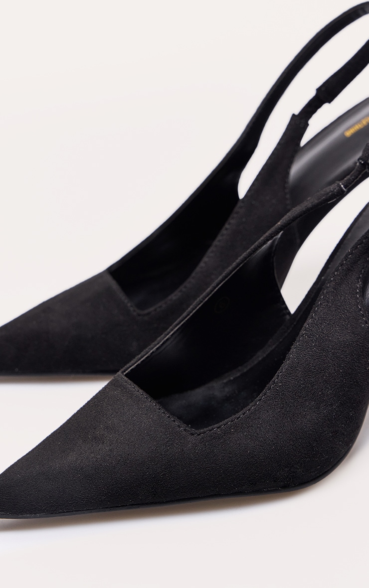 Black Point Toe Sling Back Heeled Courts | Footwear | PLT