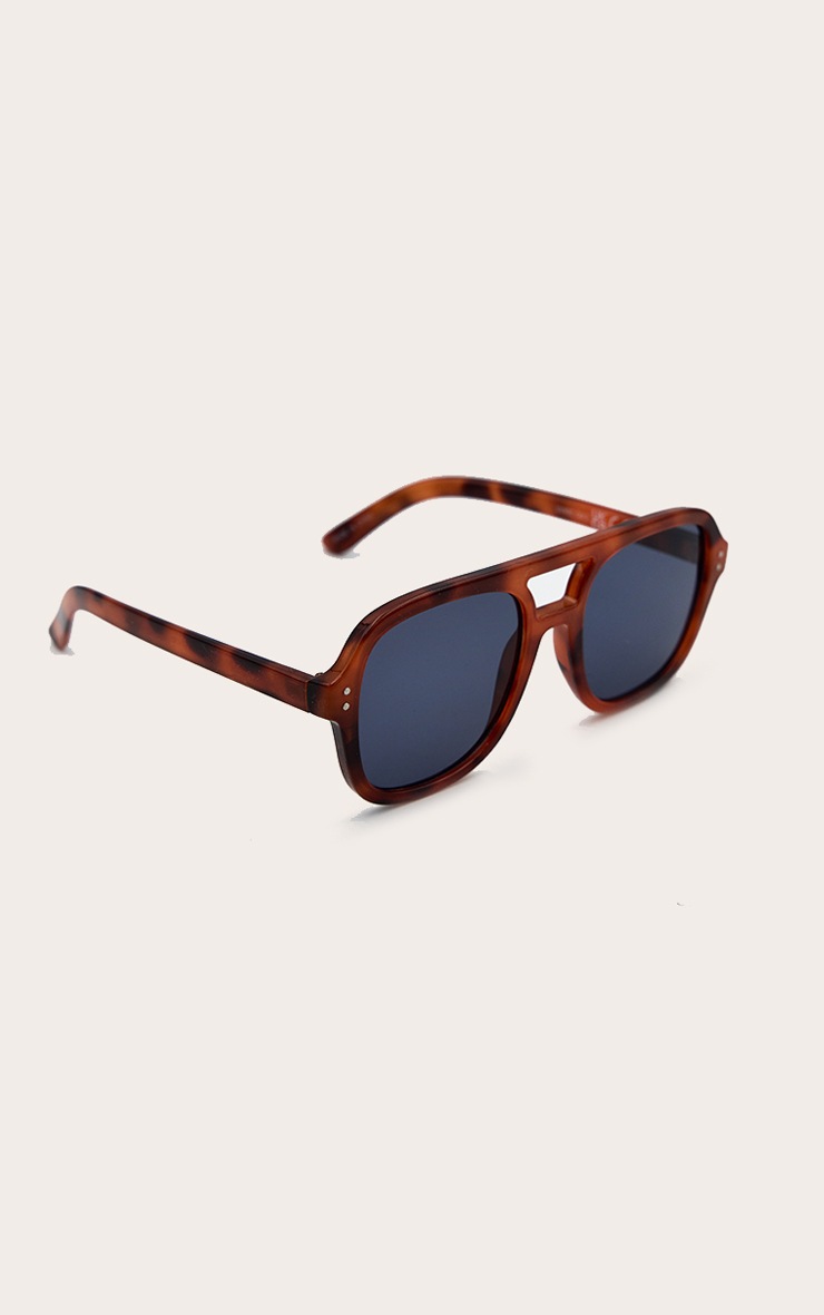 Orange Tort Frame Blue Lens Aviator Sunglasses Accessories