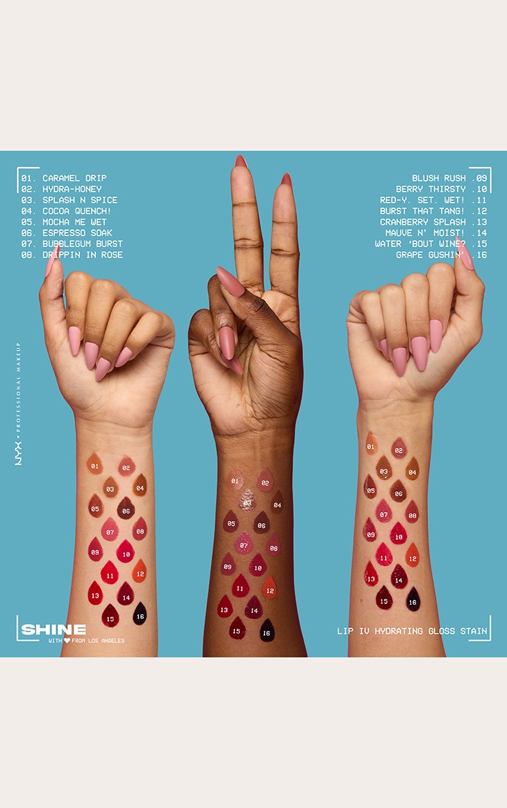 Nyx Pmu Lip Iv Hydrating Gloss Stain Lip Gloss - Blush Rush | Beauty | PLT