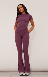 Tall Eggplant Core Collection Tab Contour Sculpt Foldover Pants | Tall ...