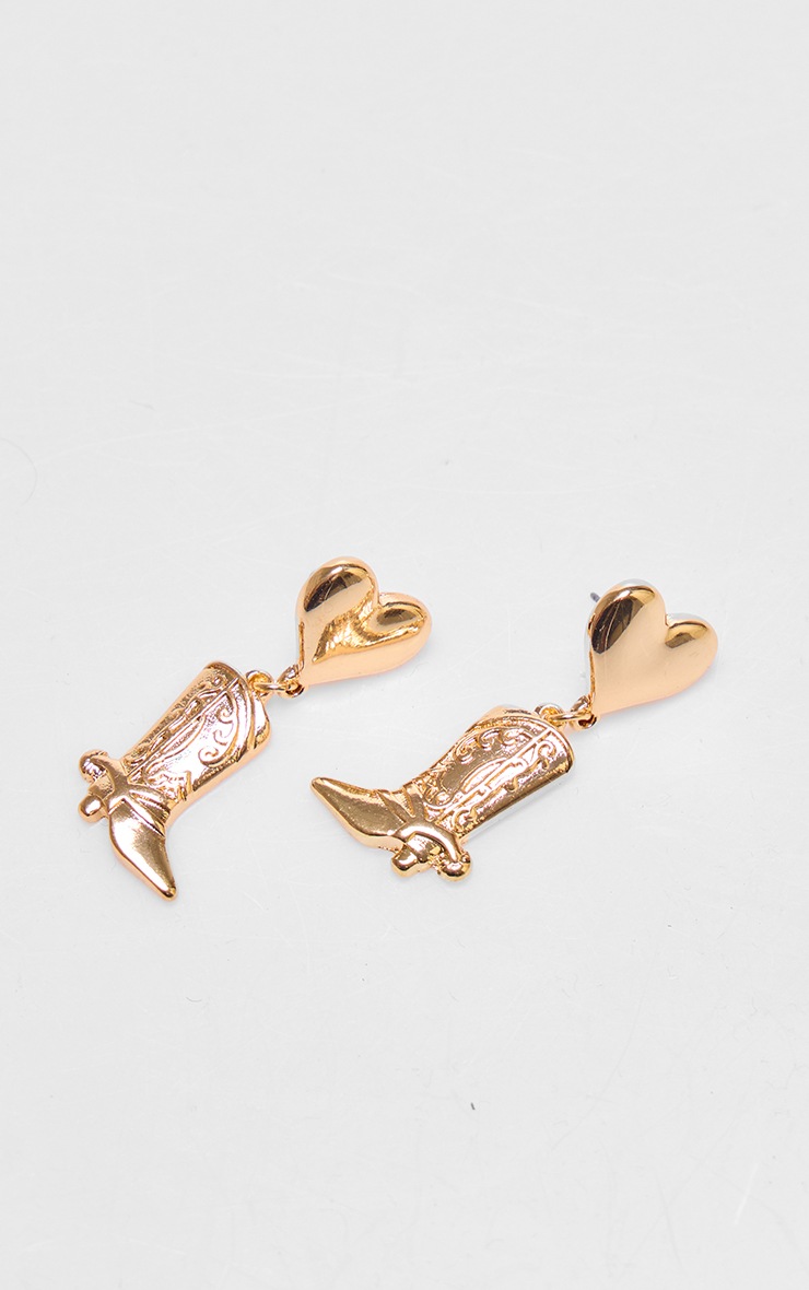 Gold Heart Cowboy Boot Stud Earrings | Accessories | PrettyLittleThing USA Gold Heart Cowboy Boot Stud Earrings | Accessories | PrettyLittleThing USA