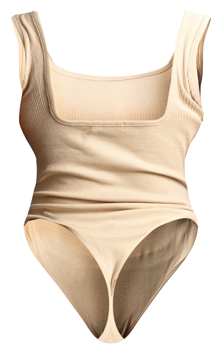 Plus Stone Basic Rib Scoop Neck Bodysuit | Plus Size | PLT