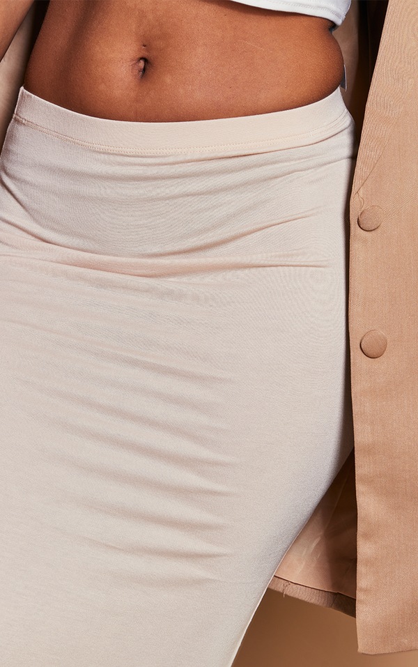 Stone Jersey Low Rise Maxi Skirt | Bottoms | PLT