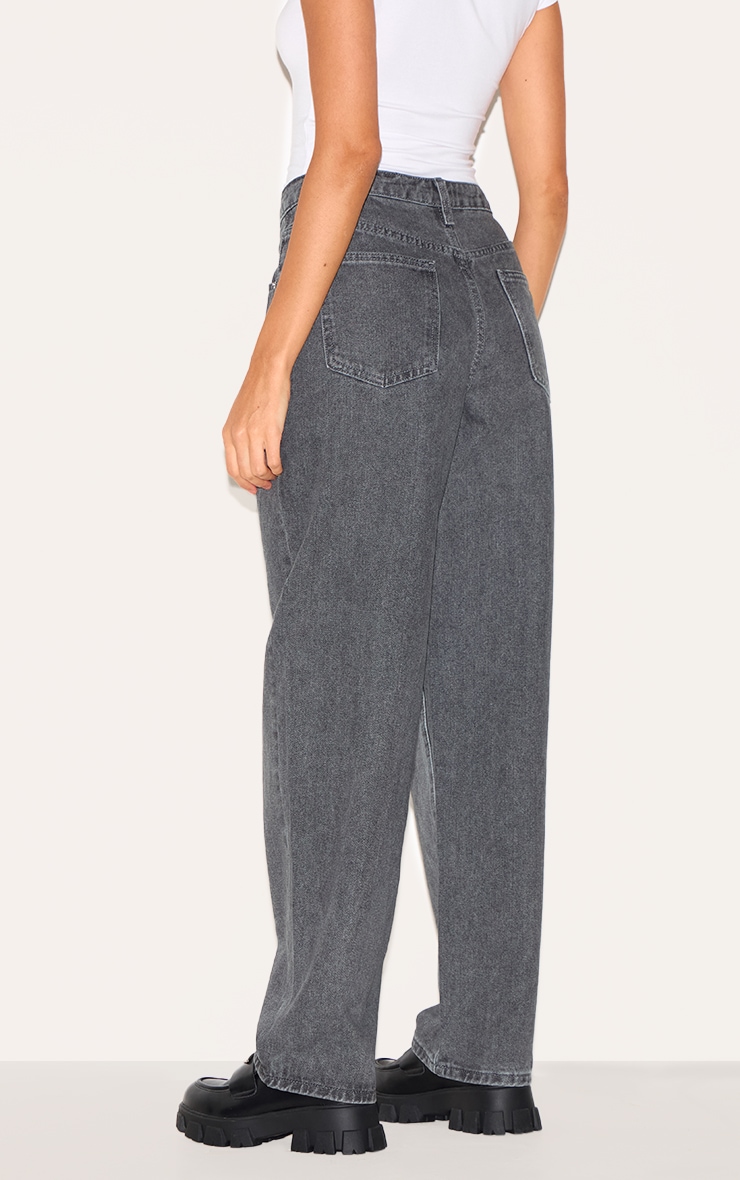 Grey High Waist Boyfriend Jeans | Denim | PrettyLittleThing