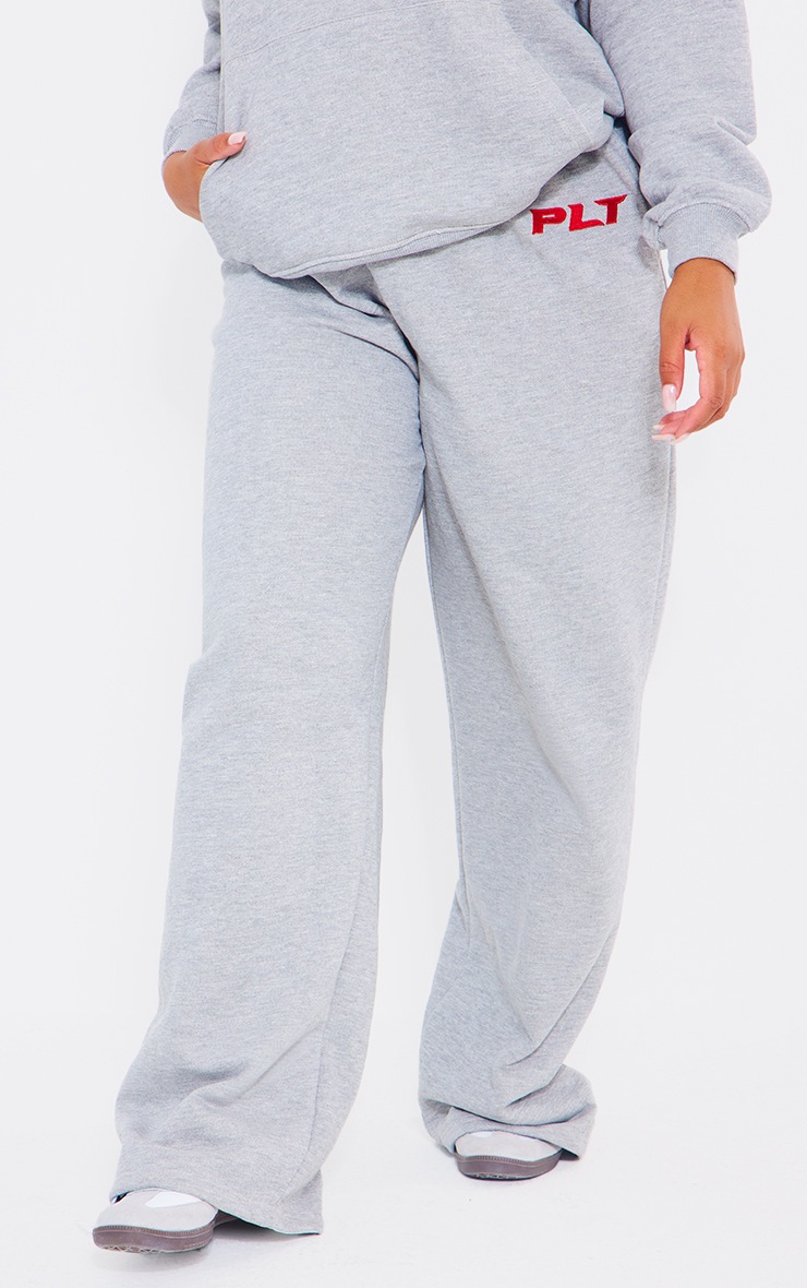PLT Plus Grey Marl Wide Leg Sweatpants | Plus Size | PLT USA