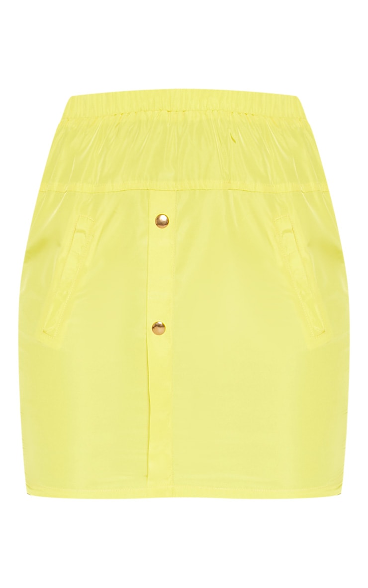 Yellow Shell Suit Mini Skirt | Skirts | PrettyLittleThing