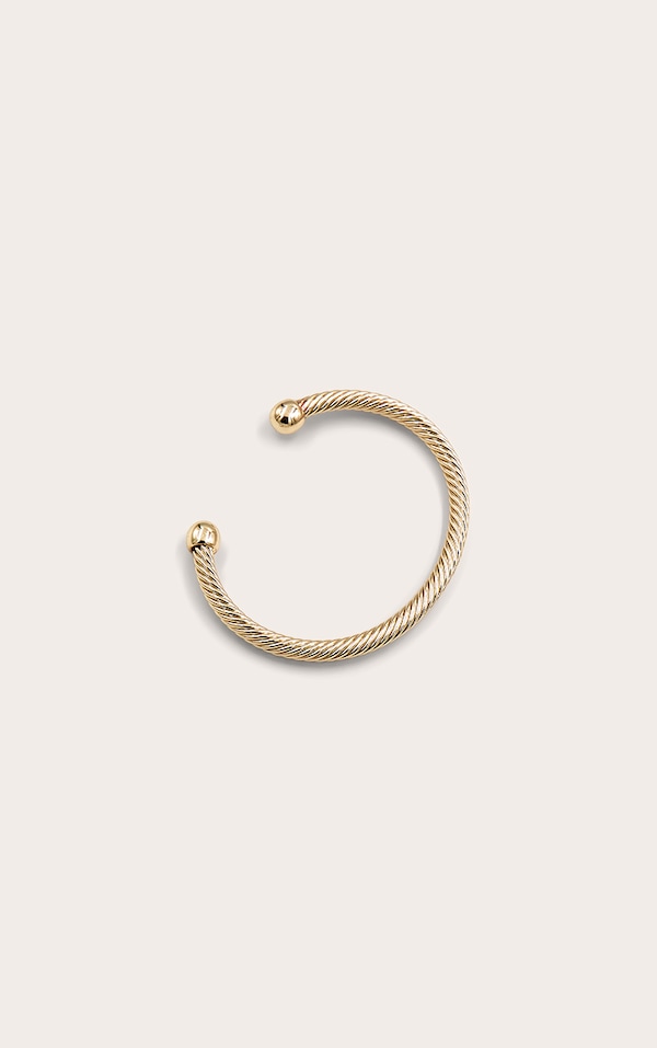 Gold Textured Twisted Cuff | Accessories | PLT