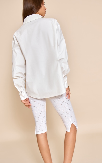 White Broderie Capris | Bottoms | PLT IRE