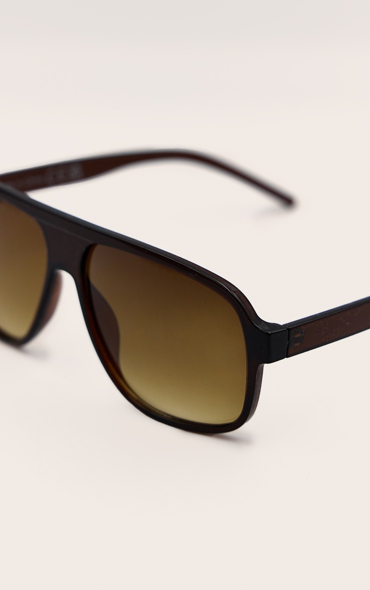 Chocolate Slim Aviator Sunglasses | Accessories | PLT