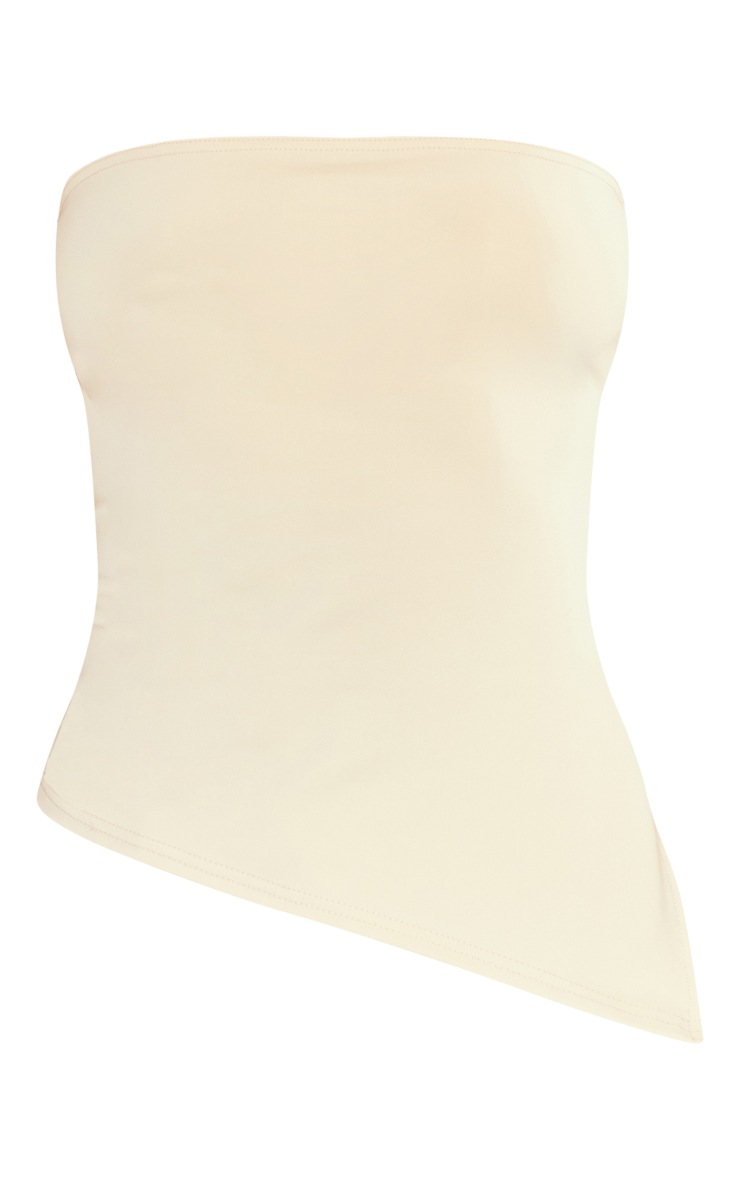 Stone Contour Bandeau Asymmetric Longline Top | Tops ...