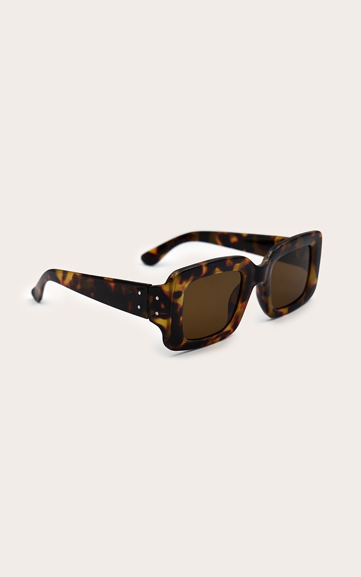 Tortoiseshell Rectangle Thick Frame Sunglasses | Accessories ...