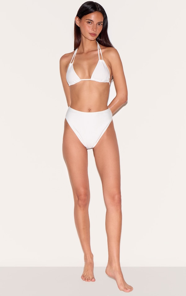 White High Leg Mix & Match Bikini Bottom | Swimwear | PrettyLittleThing