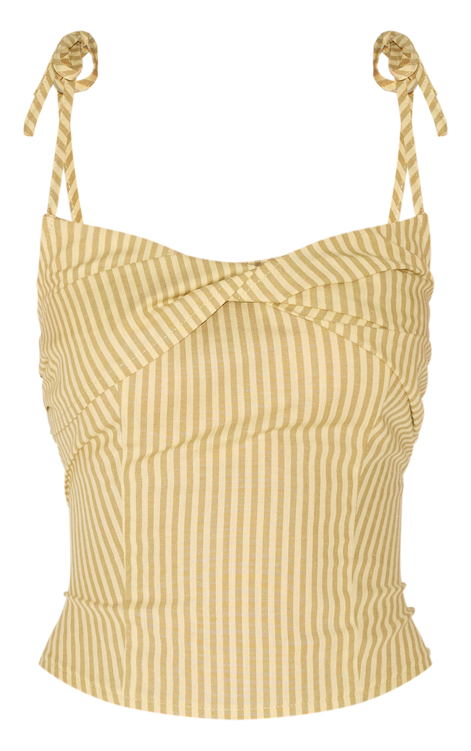Yellow Striped Twist Bust Cami | Co-ords | PLT