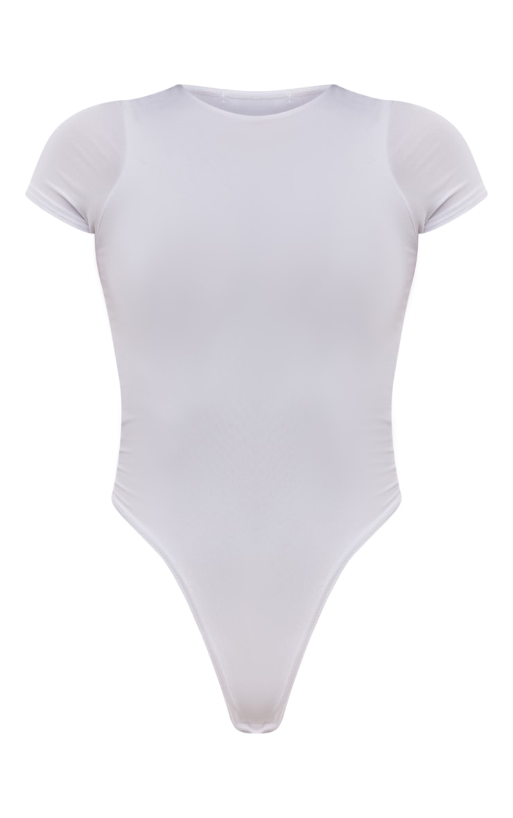 Body Basique Moulant Blanc Clair À Manches Courtes | Tops ...