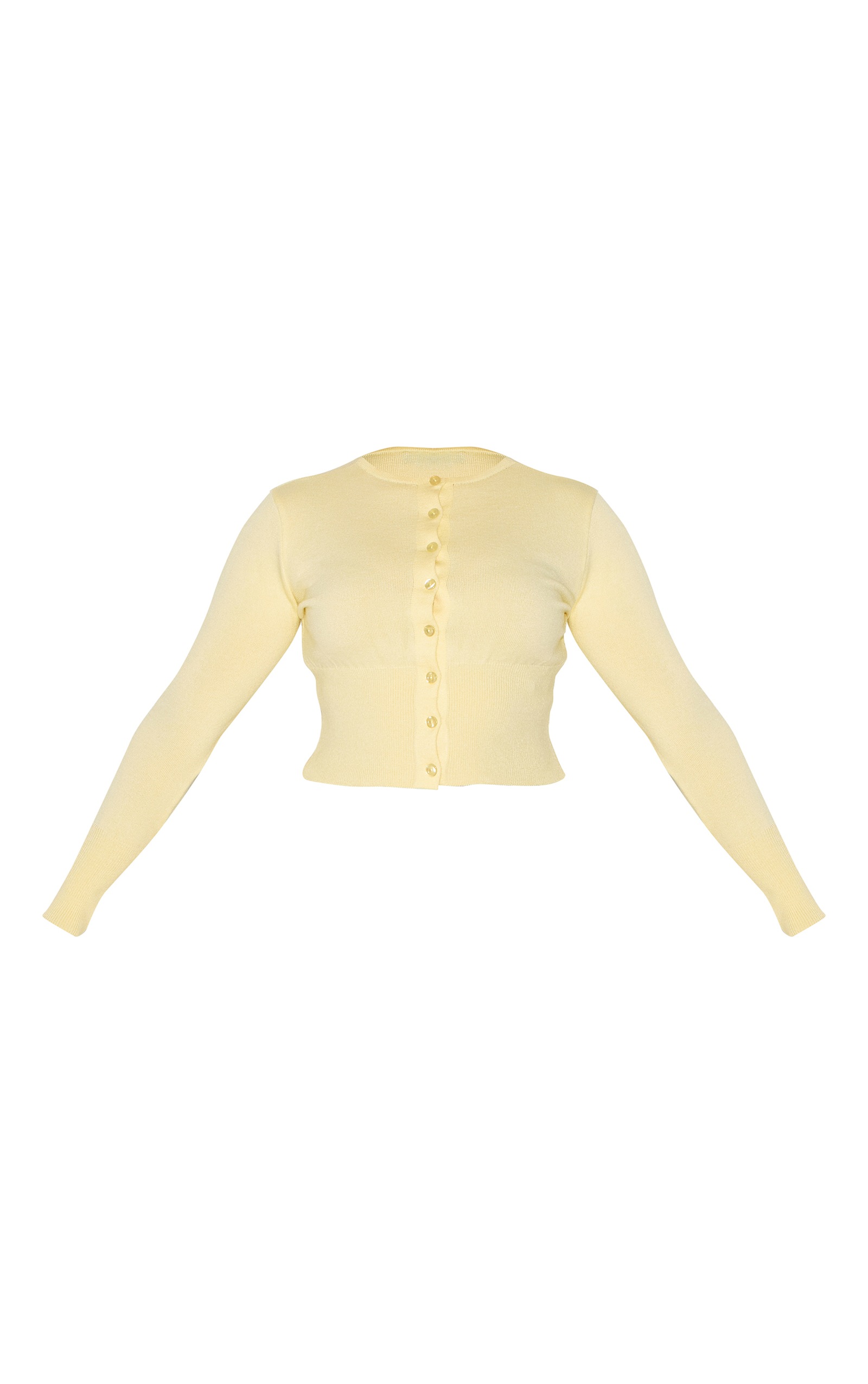 Shape Lemon Knitted Button Front Wide Rib Cardigan | Shape | PLT USA