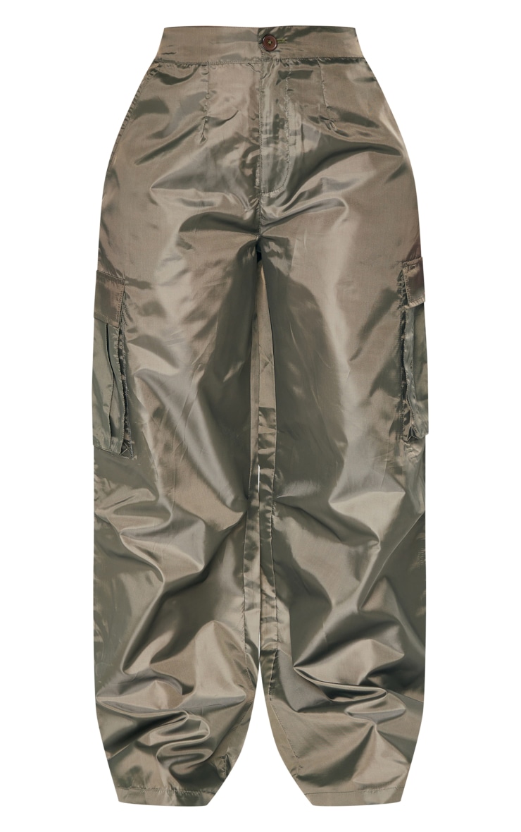 Shape Khaki Shell Pocket Detail Wide Leg Pants | PrettyLittleThing USA