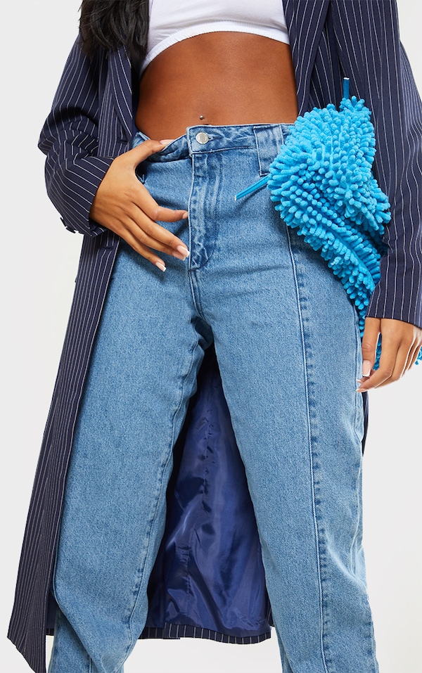 Tall Mid Blue Wash Balloon Leg Jeans | Tall | PrettyLittleThing USA