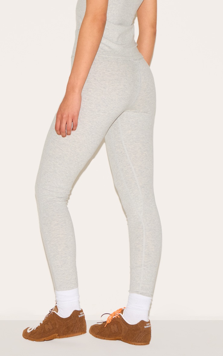 Tall Ash Grey Marl Sculpt High Waist Gym Leggings | Tall | PLT