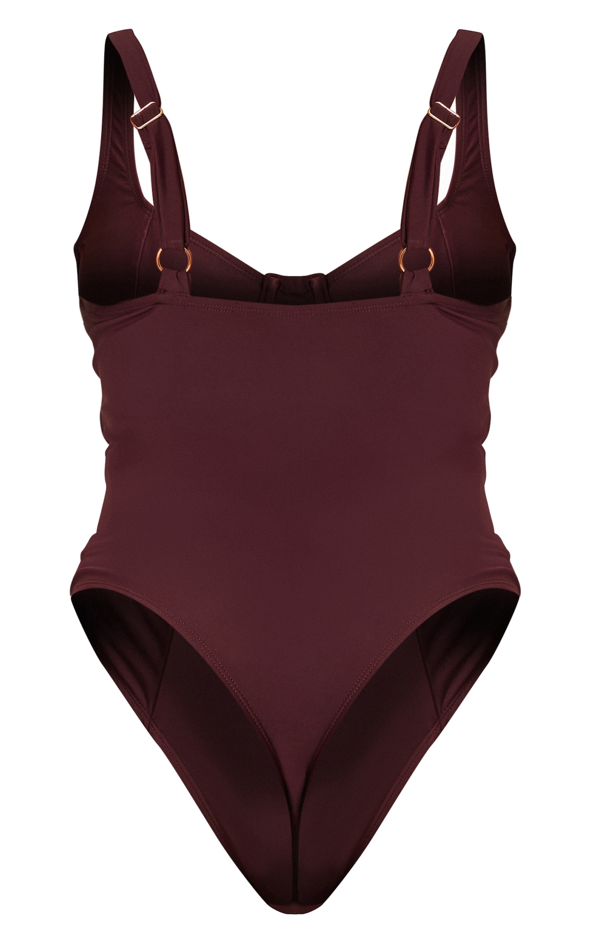 Shape Plum Underwired Cup Hammered Gold Trim Belted Swimsuit | Shape | PLT