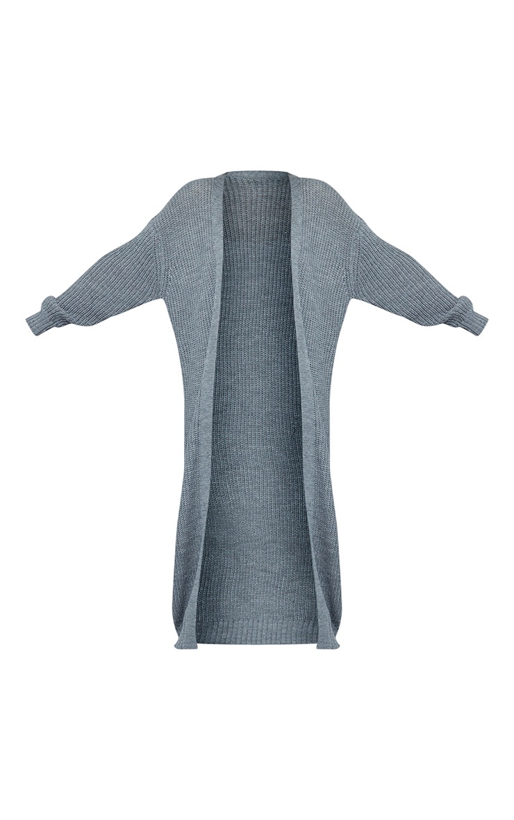 Light Grey Maxi Knit Cardigan | Knitwear | PrettyLittleThing USA
