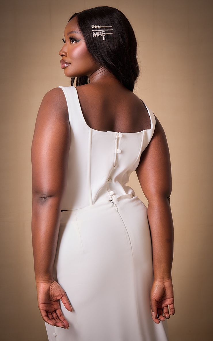 plus size corsets white