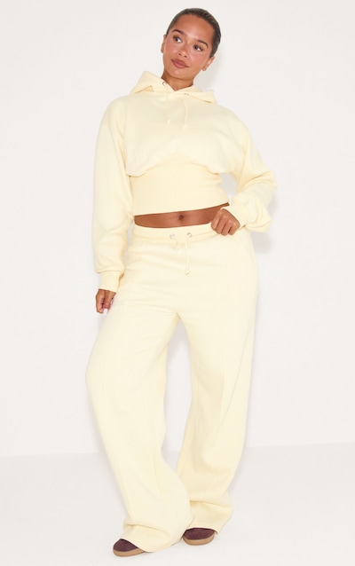 Shape Lemon Sweat Cropped Shirred Waist Hoodie | Shape | PLT