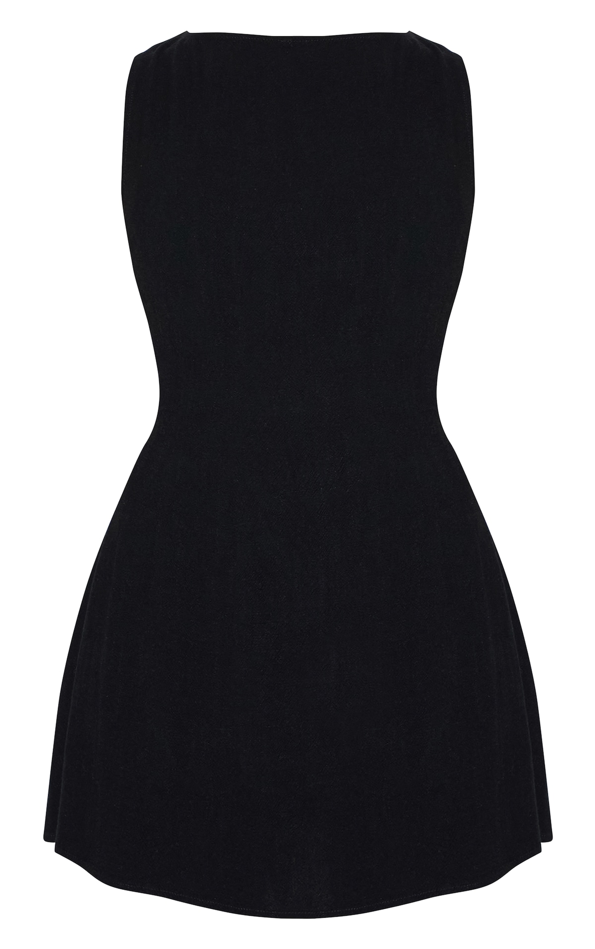 Petite Black Linen Look Backless Shift Dress | Petite ...