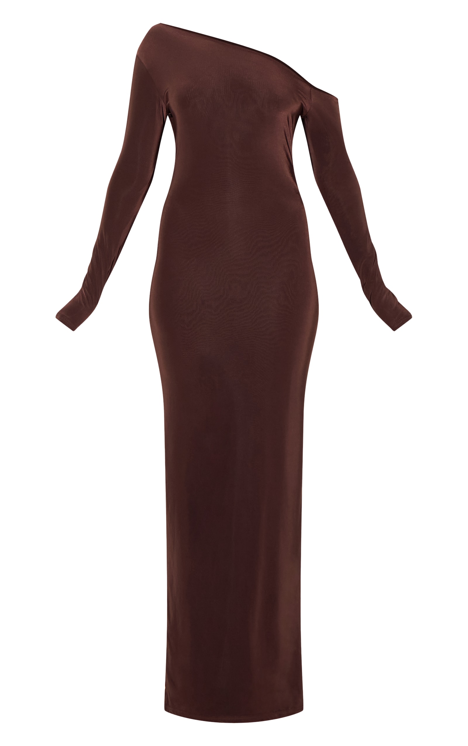 Deep Chocolate Double Asymmetric Neckline Dress | Dresses | PLT