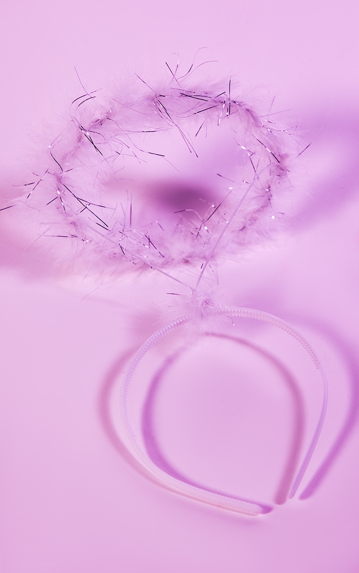 White Fluffy Halo | Accessories | PrettyLittleThing