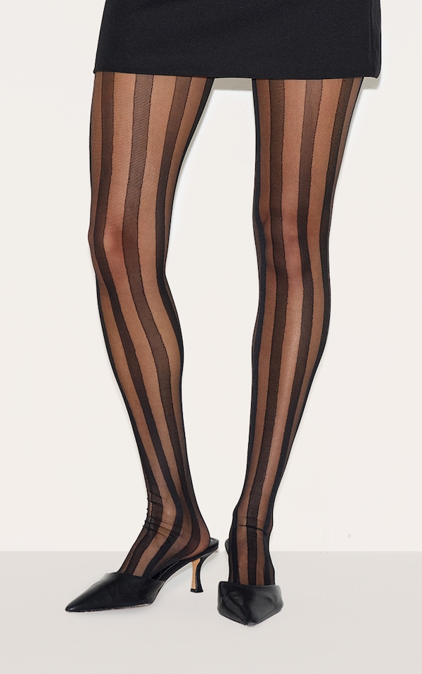 Black Stripe Tights | Accessories | PrettyLittleThing AUS