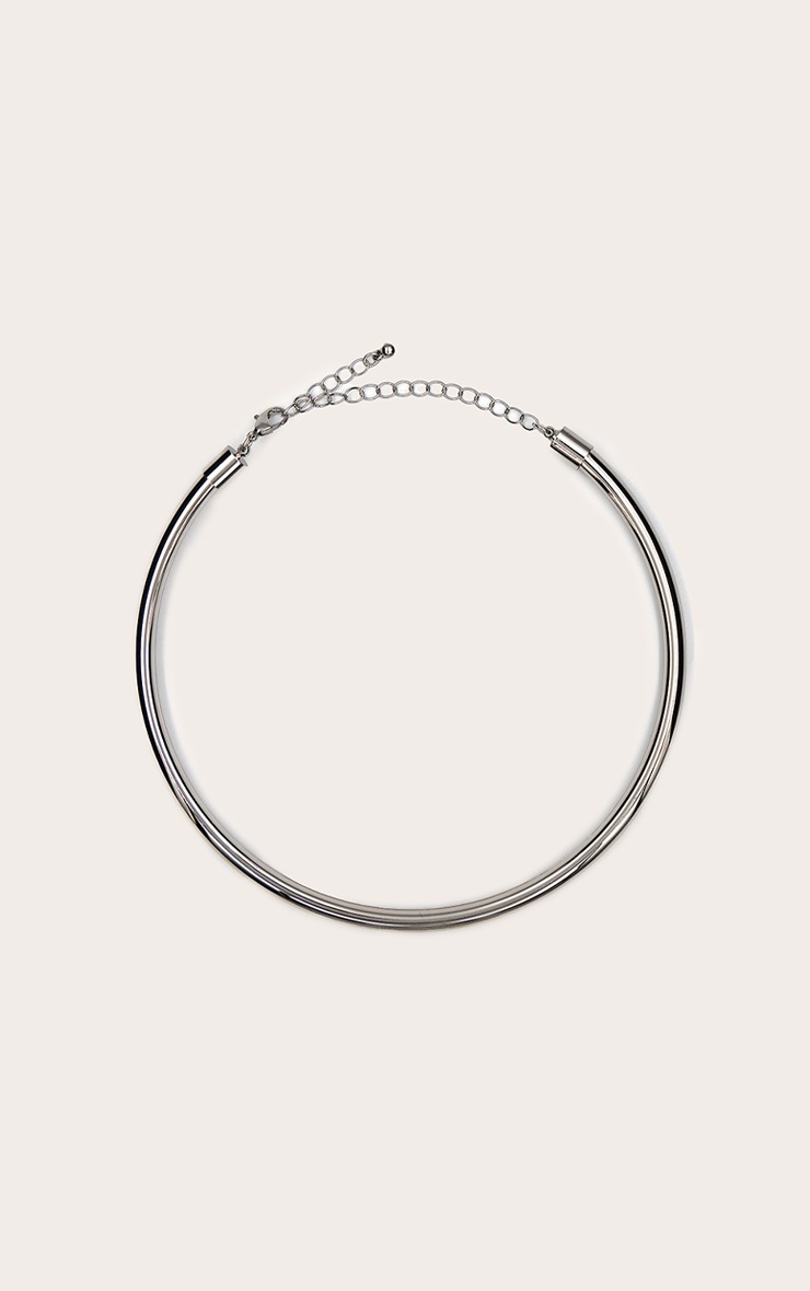 Silver Metal Bar Choker | Accessories | PLT
