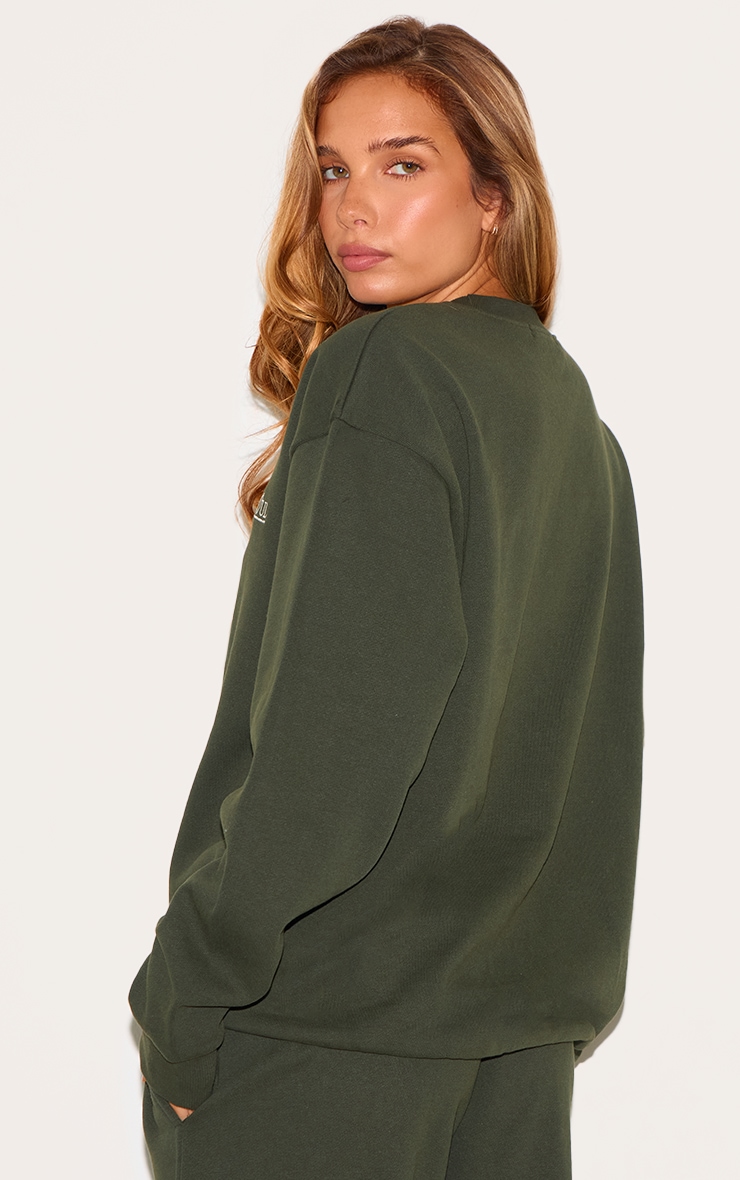Khaki Mind & Soul Premium Oversized Sweatshirt | Athleisure | PLT