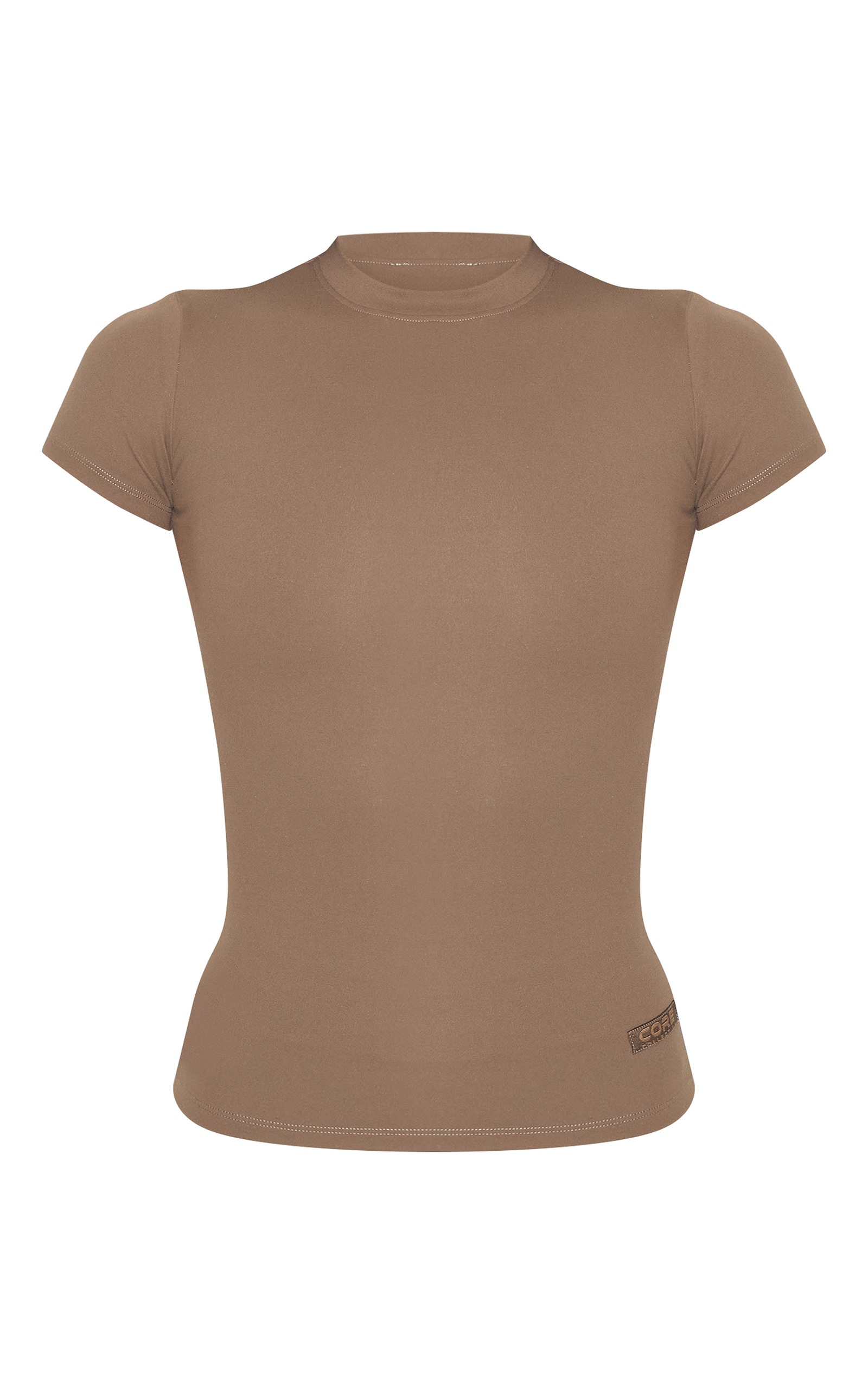 Tall Mocha Core Collection Tab Snatched Sculpt T Shirt | Tall ...