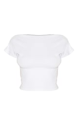 White Soft Rib Backless Top | Tops | PLT