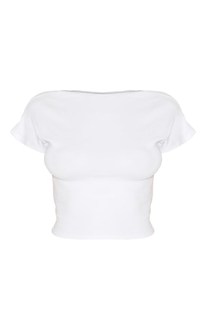 White Soft Rib Backless Top | Tops | PLT