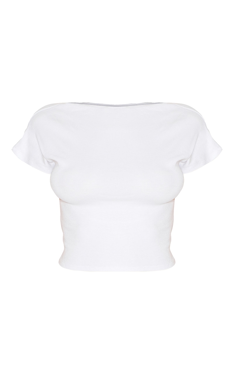 White Soft Rib Backless Top | Tops | PLT USA