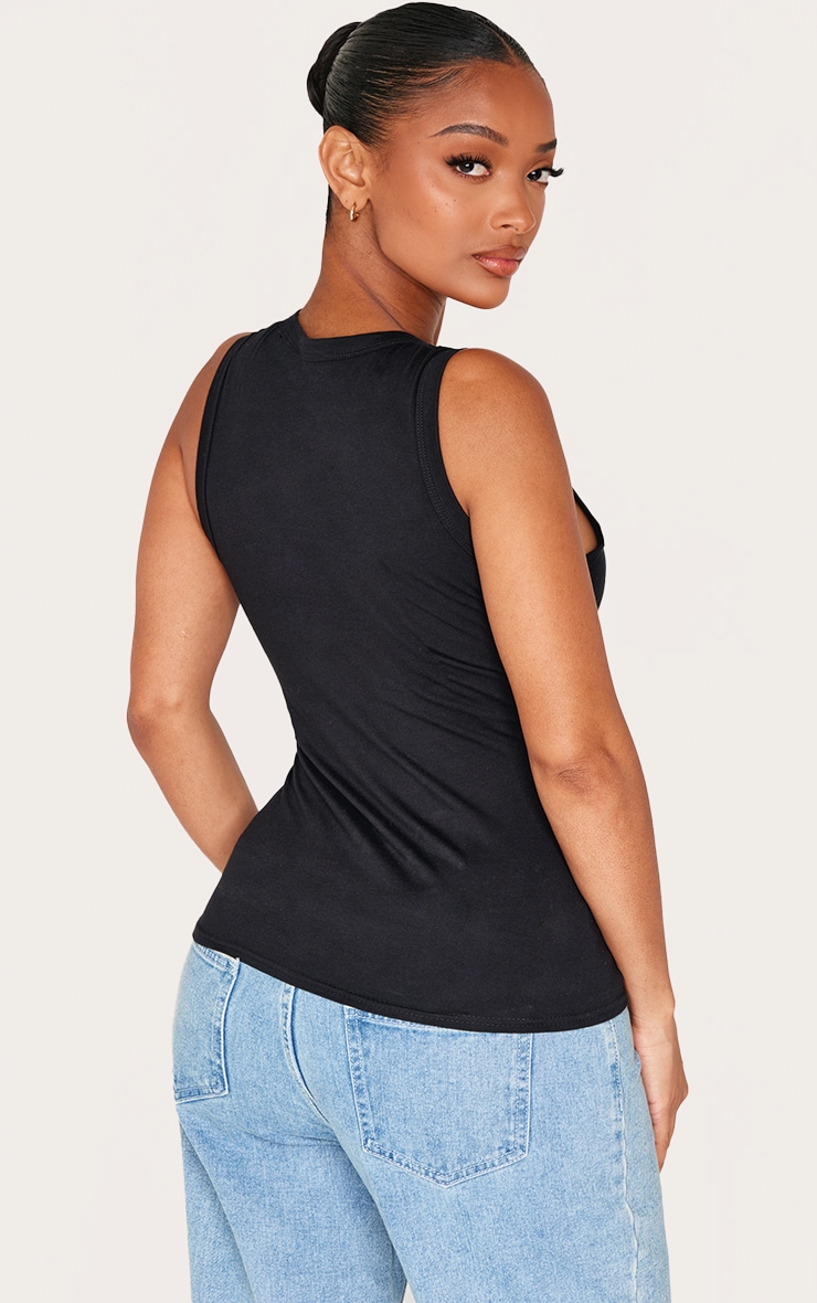 Shape Black Asymmetric Button Front Sleeveless Top | Shape ...