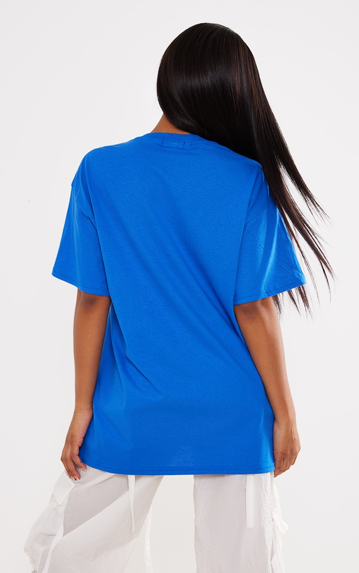 Blue Cali Print T Shirt | Tops | PrettyLittleThing QA