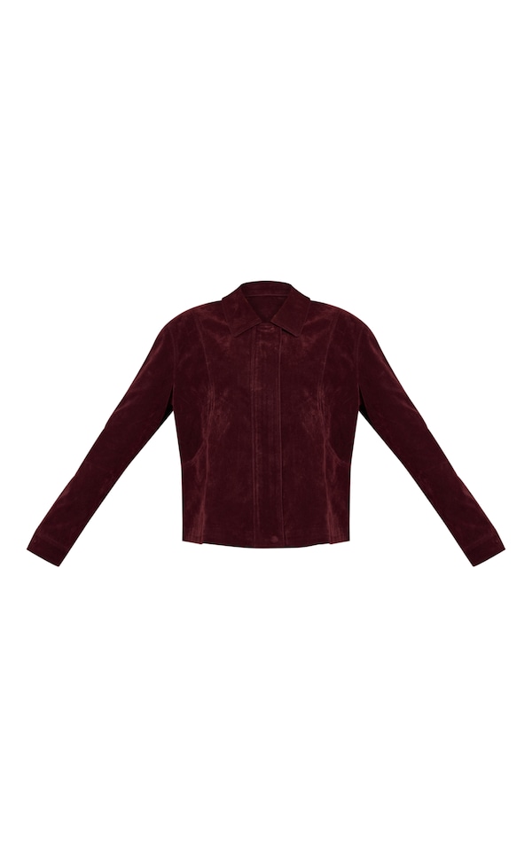 Burgundy Concealed Placket Bomber Jacket | Outerwear ...