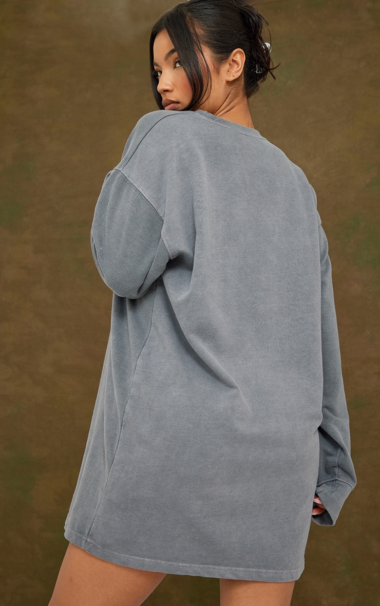 Robe en sweat gris anthracite oversize à imprimé Chicago Riders ...
