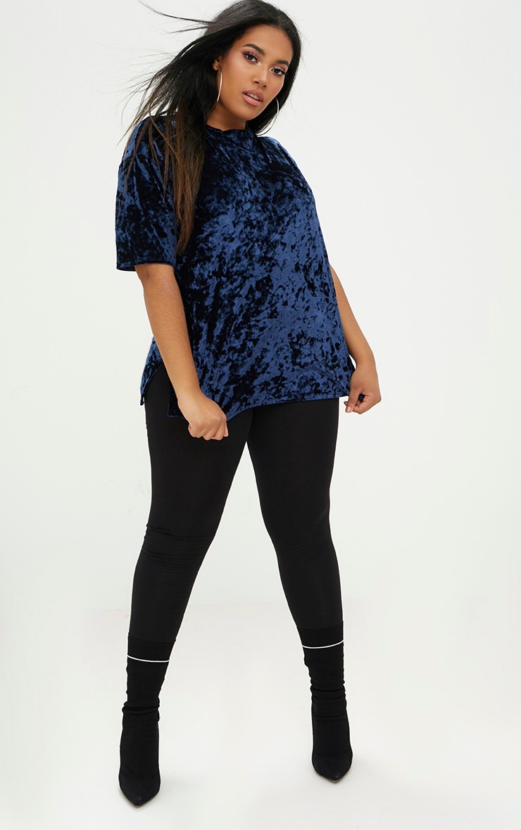 Plus Blue Velvet T-Shirt. Plus Size | PLT