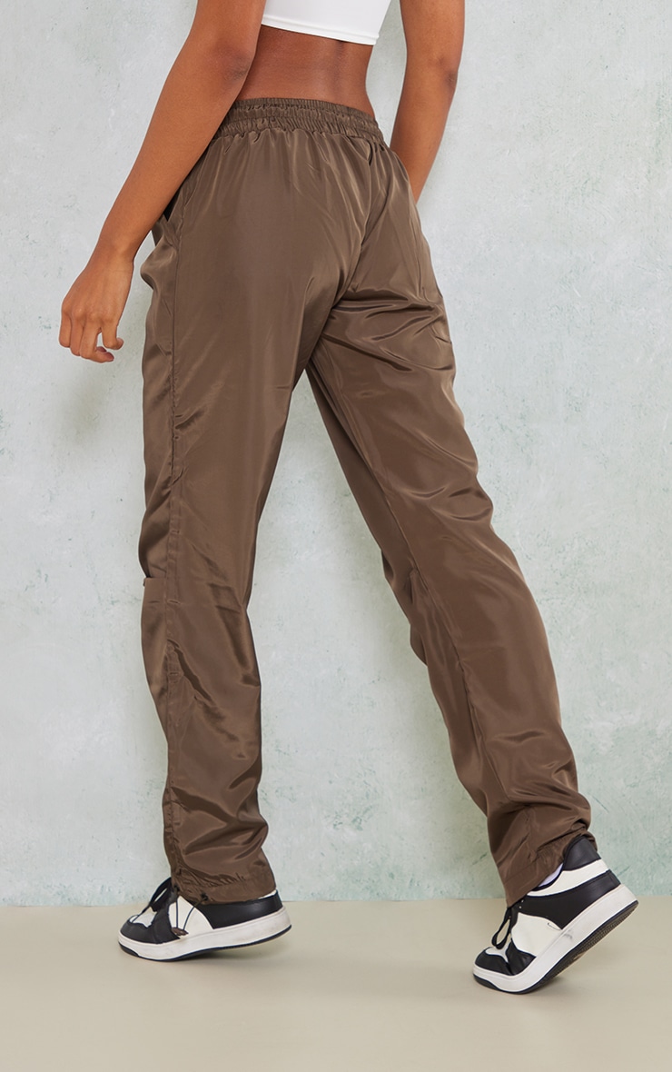 Khaki Shell Toggle Detail Low Rise Cargos | PrettyLittleThing AUS