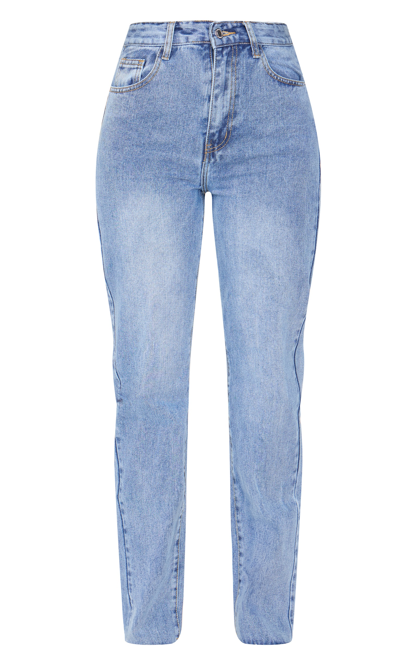 Tall Mid Blue Wash High Waist Straight Leg Jeans | Tall ...